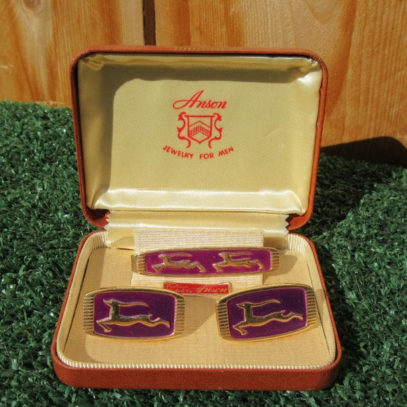 Anson | Accessories | Vintage Anson Jewelry For Men Cufflink Tie Bar ...